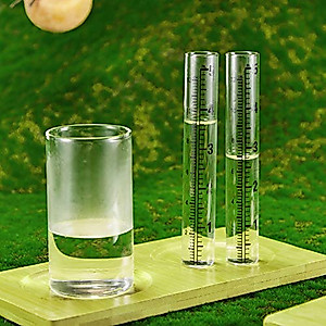 Frienda 4 Pieces Capacity Rain Gauge Glass Tube Replacement Rainfall Test Tube with Scale for Yard Garden Outdoor Home (4, 5 Inch)