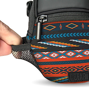 USA GEAR Compact Point and Shoot Camera Case Small Digital Camera Bag with Accessory Pockets and Shoulder Strap - Compatible with Sony CyberShot, Canon G7X Mark iii, Nikon COOLPIX and More (Southwest)