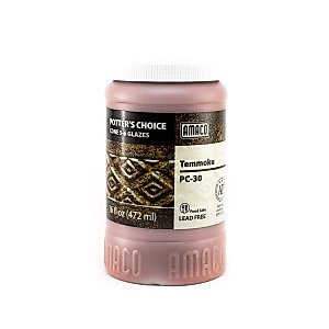 Amaco 406134 Potter's Choice Glaze, 1 Pint Jar, Temmoku PC-30