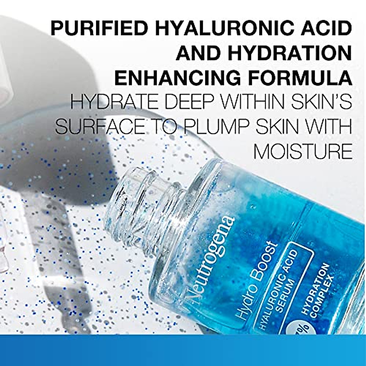 Neutrogena Hydro Boost Hyaluronic Acid Face Serum with Vitamin B5, Lightweight Hydrating Face Serum for Dry Skin, Oil-Free, Non-Comedogenic, Fragrance Free, 1 Oz