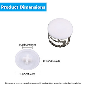 100 PCS Screw Cap Covers Plastic Screw Caps for Phillips Screws Head Waterproof Screw Covers Three in One Eccentric Wheel Plastic Decorative Cover Self-Tapping Screw Cover (17mm, White)