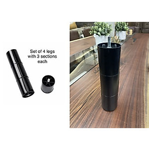 Motion Essentials Replacement Legs for Serta Perfect, Essentials, Custom, Plus, or Air Adjustable Beds (Model Specific, See Remote pics), Black, (62000085)