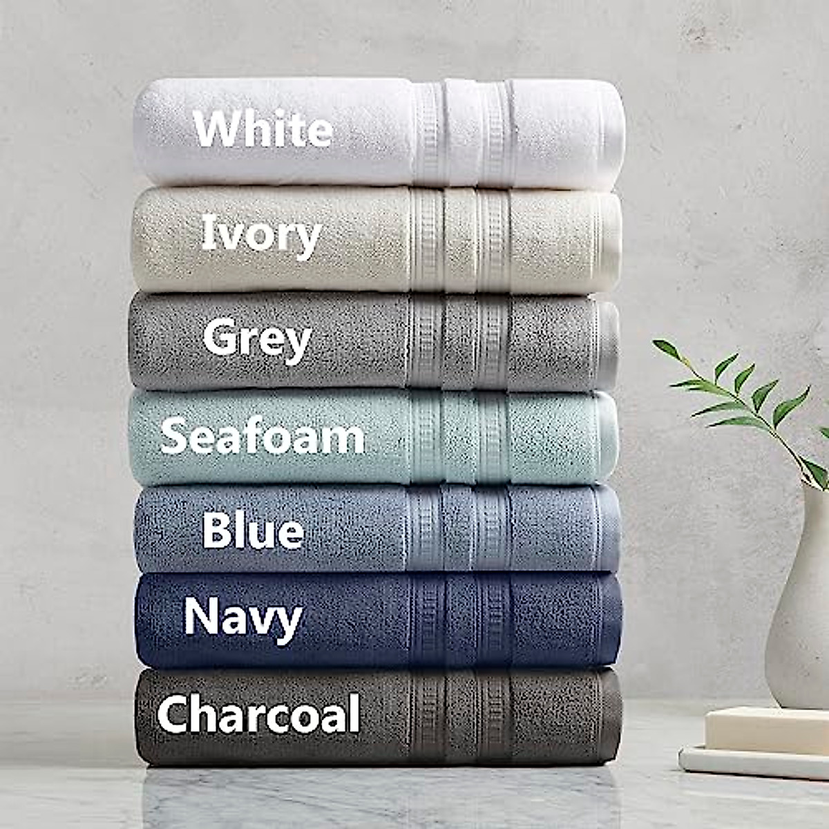 Beautyrest Plume 100% Cotton Bath Towel Set, Luxuriously Soft Feather Touch, Premium 750gsm Spa Quality, Durable and Absorbent for Shower, Multi-Sizes, Seafoam 6 Piece