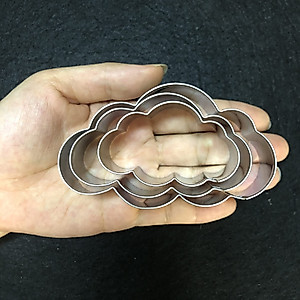 LUBTOSMN Twinkle Twinkle Little Star Cookie Cutter Set-7 Piece-From 3.5" to 1.6"-Cloud, Star, Moon Cookie Cutters for Baby Shower Gender Reveal Birthday Cake Cupcake Party Decorations