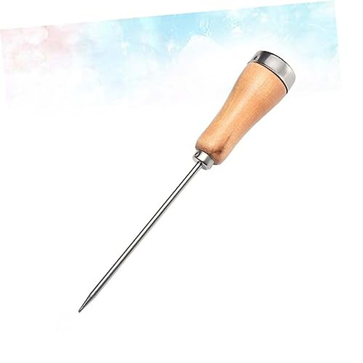 2pcs Remove ice from Refrigerator Round ice Scraper Bartender ice Remover ice Pick Stainless Steel Shovel deicing Scoops defrost Shovel deicer ice ax Tool monodent ice Cubes Bamboo