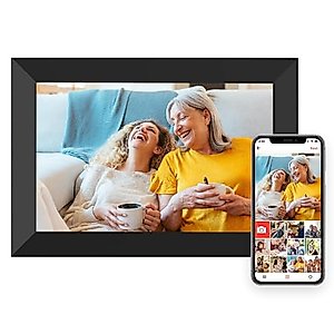 Digital Picture Frame WiFi 10.1 Inch Smart Digital Photo Frame with 1280x800 IPS HD Touch Screen, Auto-Rotate and Slideshow, Easy Setup to Share Photos or Videos Remotely via App from Anywhere