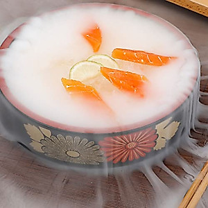 UPKOCH Sushi Rice Bowl Sushi Serving Tray Round: Dip On Ice Bowl Japanese Style Salmon Serving Trays Dip Chiller Serving Geta Plate Ice Chamber Bowl for Restaurant Picnics Parties Soy Sauce Dish
