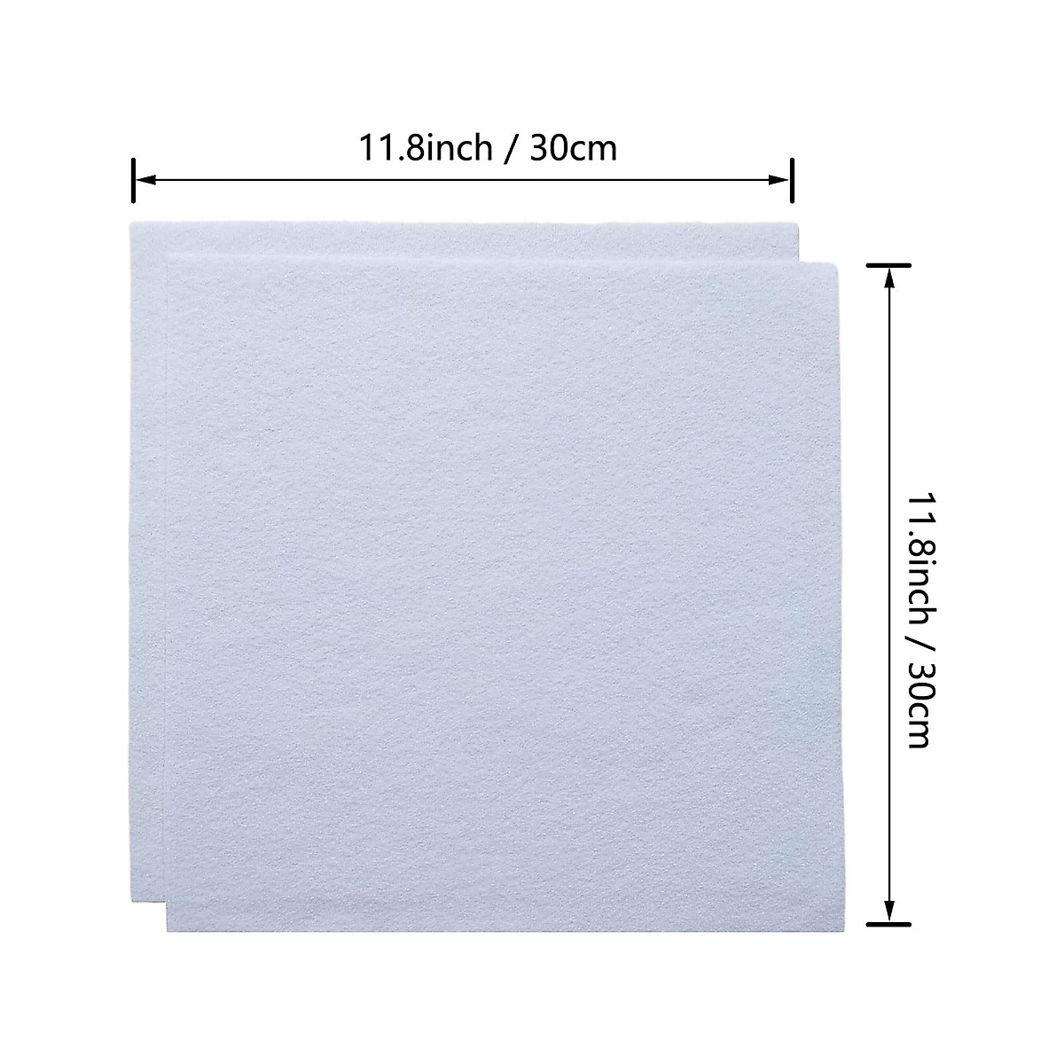 Jtnohx Soft White Felt, Flexible Felt Fabric for Toy Handwork, 12"x12" 20Pcs Felt Sheets 1.4mm Thick for DIY Craft and Sewing Projects
