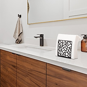 Farmhouse Black Napkin Holder for Table Decor, Modern Metal Paper Napkin Holders for Your Home Kitchen Bathroom Dinning Table