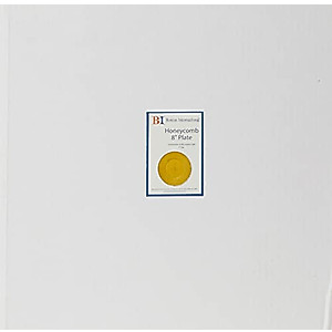 Boston International Embossed Stoneware Plate, 8-Inch Diameter, Honeycomb