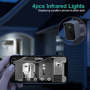 wansview Wireless Security Camera Outdoor, 1080P HD Wireless Rechargeable Battery Powered WiFi Home Security Camera, 2 Way Audio, Waterproof, Cloud Storage B3