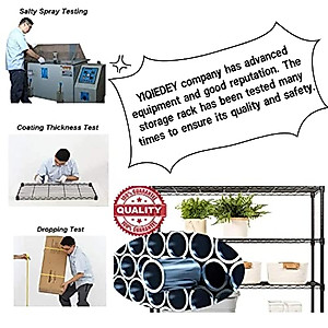 YIQIEDEY Storage Shelves 4 Tier Shelving Unit with Feet NSF Heavy Duty Height Adjustable Large Metal Shelves for Storage Commercial Grade Steel Utility Layer Shelf 1000 LBS Capacity-14x36x54 (Black)