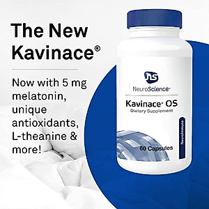 NeuroScience Sleep + Calm Support Set - Kavinace OS + Calm CP - Quick Sleep Support Kavinace with Melatonin, L-Theanine + Botanicals, Calm CP Cortisol & Adrenal Support (2 Products)