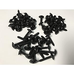 Panhandle Auto Fastener Black #8 Phillips Loose Washer Trim Sheet Metal Screws- 5/8” to 1” Long 60pcs