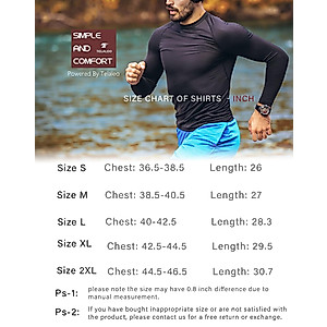 4 Pack Men's Compression Shirts Long Sleeve UPF SPF Rash Guard Workout Base Layer Undershirt Gear M