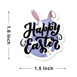 200 PCS Happy Easter Bunny Stickers,Cute Small Business Envelopes Stickers for Handmade Goods/Bags Business Packages,Easter Day Theme Small Shop Business Stickers for Envelopes Seals -Egg