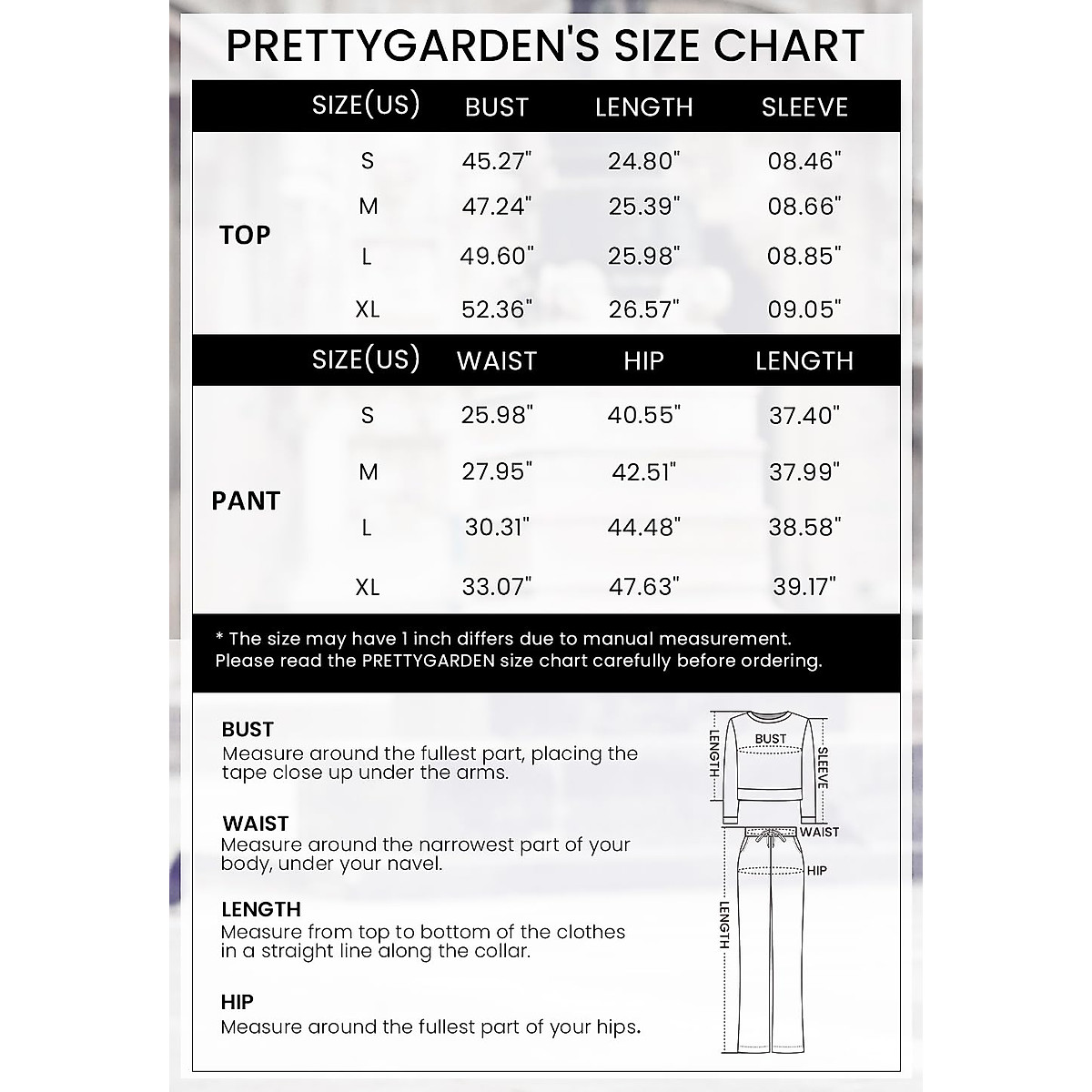 PRETTYGARDEN Women's 2024 Fall Fashion Outfits 2 Piece Sweatsuit Solid Color Long Sleeve Pullover Long Pants (Blue,Medium)