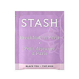 Stash Tea Breakfast In Paris Black Tea - Caffeinated, Non-GMO Project Verified Premium Tea with No Artificial Ingredients, 18 Count (Pack of 6) - 108 Bags Total