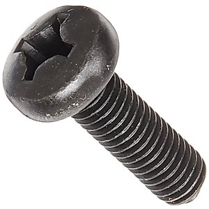Small Parts M825D7985AB Steel Pan Head Machine Screw, Black Oxide Finish, Meets DIN 7985, #4 Phillips Drive, M8-1.25 Thread Size, 25 mm Length, Fully Threaded, Import (Pack of 25)