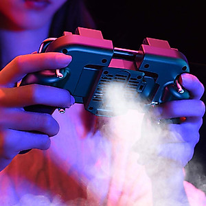 EMISH Mobile Game Controller Gamepad with Power Bank and Cooling Fan Trigger Aim Button L1R1 L2R2 Shoot Joystick for 4.7-6.5" iPhone Android Phone Accesorios (H9)