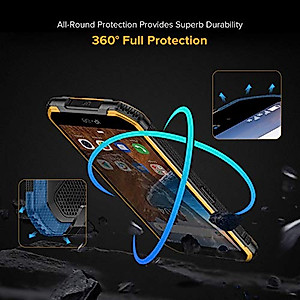 Ulefone Rugged Smartphone Unlocked, Armor X6 (2022) IP68 Waterproof Cell Phone, 5.0 inch, Android 9.0 2GB+16GB, 4000mAh Battery, Global 3G Dual SIM, LED Light, Face ID Compass+GPS Shockproof (Orange)