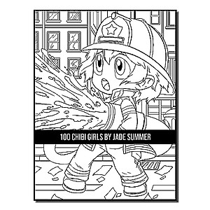 100 Chibi Girls: An Adult Coloring Book Collection with Cute Girls, Fantasy, Horror, Christmas, and More!