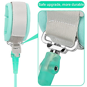 Blisstime Toddler Leash, 2 Pack Kid Leash Anti Lost Wrist Link with Key Lock Baby Leash Harness for Toddler (Mint Green+Pink)