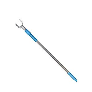 Long Reach Closet Pole with Utility Hook Telescoping Reach Sticks Steel Retriever Pole Clothes Pole with Long Handle