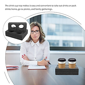 Cabilock Cup Carrier 4pcs Drink Cup Holder Tray Drinks Holder Cup Holder Tray Beverage Carrier Drink Carry Holder Coffee Cup Holder Takeout Cup Holders Milk Tea Cup Pearl Cotton