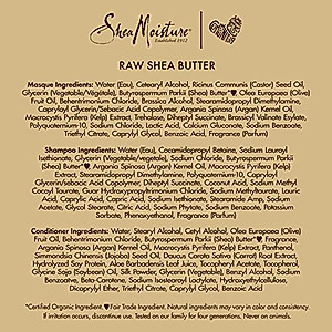 SheaMoisture Deep Moisturizing Hair Care For Curly, Dry and Damaged Hair Raw Shea Butter Sulfate Free Shampoo and Conditioner, Deep Conditioning Hair Treatment with Sea Kelp and Argan Oil