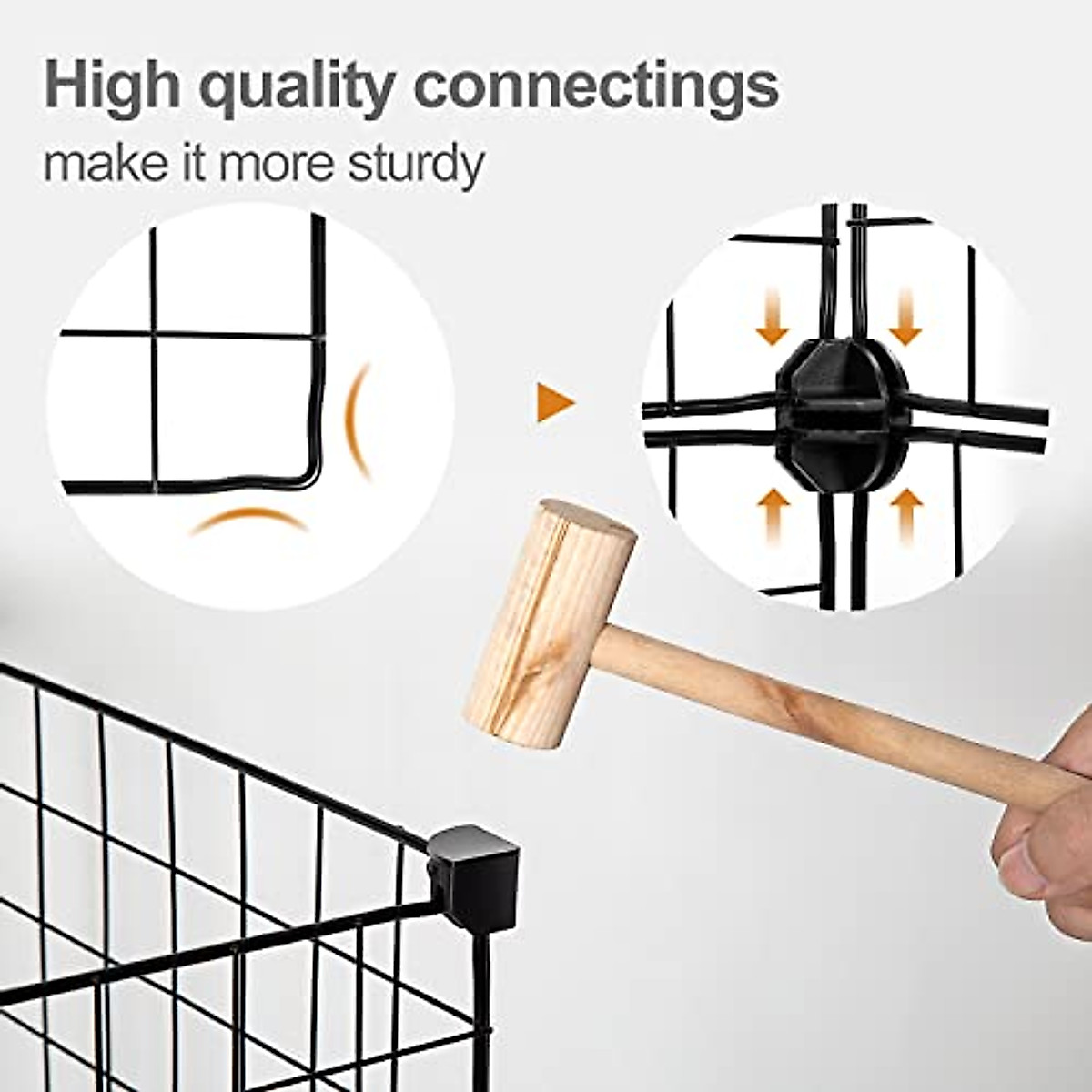 WOWLIVE Iron Wire Laundry Hamper with Lid, Foldable Laundry Basket with Wheels and Removable bags，Collapsible Dirty Clothes Hamper Organizer Dorm Room Storage for Bedroom, Bathroom (Black)