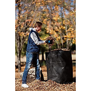 Smart Pot 12125 Sak Fabric Composting Container with Plastic Fitted Cover, Black