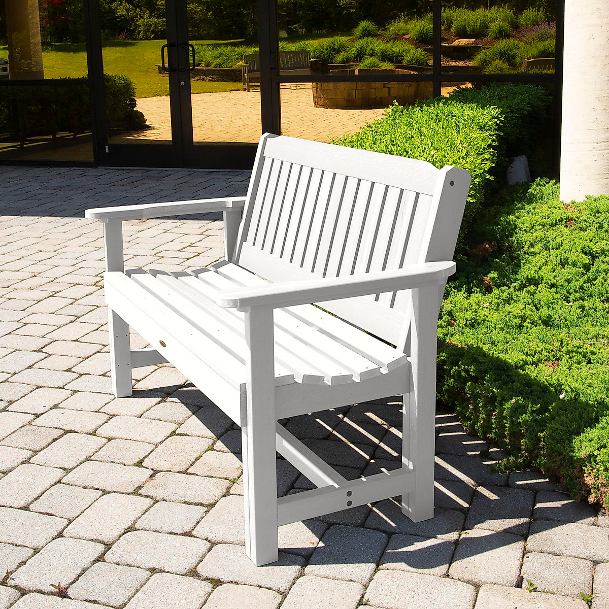Sequoia Professional CM-BENSQ42-WHE Commercial Grade Exeter 4 Foot Garden Bench, White
