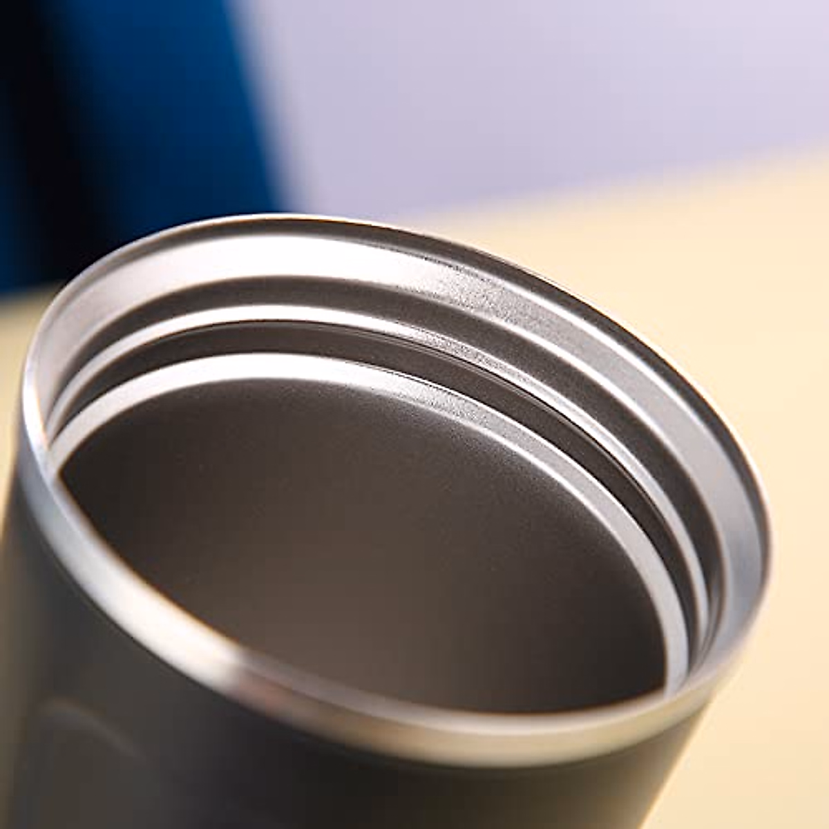 UIRIO 13oz Coffee Travel Mug - Stainless Steel Vacuum Insulated Tumbler - Reusable Smoothie Cup Leak Proof with Lid for Hot & Iced Coffee, Bubble Tea, Beer, Juice (Black)