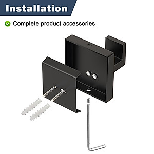 VINHOLD Black Towel Hooks, Heavy Duty Wall Hooks for Hanging Robe, Coats, Bags, kitchenware, Suitable for Bathrooms, Kitchens and Living Rooms (2 Pack)