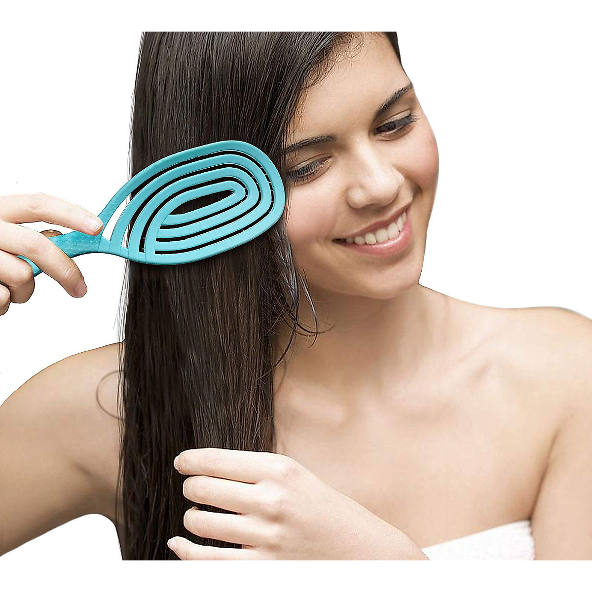 CANDYBRUSH Wet Brush Detangling Hair Brush Large Maze Style Detangler Hair Brush Ultra-Soft Bristles Vented Design For Curly Straight Women Men Kids Toddlers Wet and Dry Hair Blue