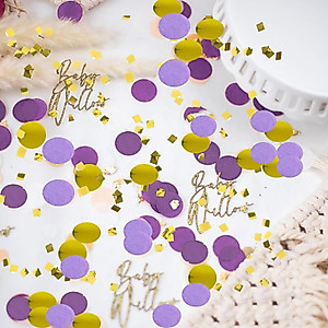 Purple Gold Confetti/Purple Gold Birthday Decorations/Purple Gold Party Table Decorations Purple Gold Graduation Party Decorations//Eid Mubarak Decorations/Purple Gold Baby Shower