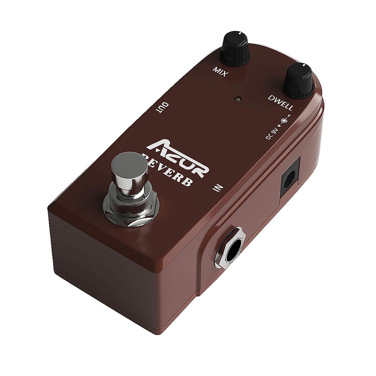 AZOR Pedal Power Adapter with AP311 Spring Reverb Guitar Effect Pedal with True Bypass Aluminium alloy case