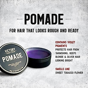 Victory Barber & Brand Pomade for Men, 3.1 Ounce, Water Based Pomade for Men, High Shine Hair Wax for Men, Strong Hold Pomade, Made in USA