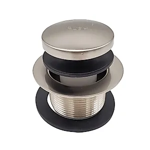 Westbrass Tip-Toe Sch. 40 PVC Bath Waste with One-Hole Elbow, Stainless Steel, D49321-20