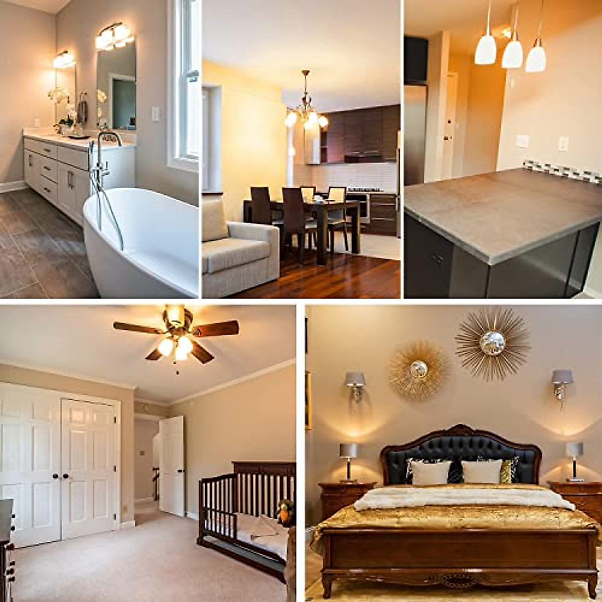 E12 LED Bulb Dimmable 7W C7 Bulb Equivalent to E12 Halogen Bulb 60W, Warm White 3000K T6 E12 Candelabra Bulb 60 Watt for Ceiling Fan, Chandelier Lighting, AC120V Kx-2000 Bulbrite Replacement (6 Pack)