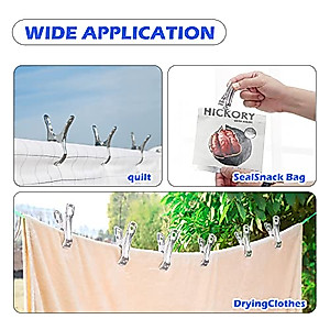 60 PCS Garden Stainless Plant Clips,2-inch Heavy Duty Garden Clips Greenhouse Clips Have a Strong Grip for Fixing Netting Cover Film and Climbing Plants