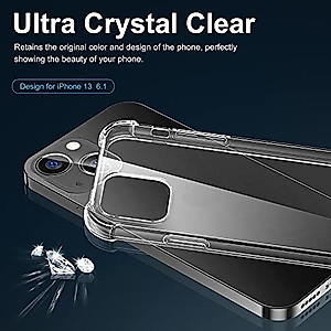 Migeec for iPhone 13 Clear Case Shockproof Phone Cover Protective Phone Case for iPhone 13, 6.1 inch