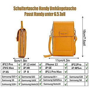 Eliaukly Touchscreen Phone Crossbody Bag for Women Cell Phone Purse Wallet with Multiple Credit Card Slots for iPhone15/15Pro etc. Blue