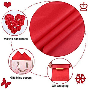 Zonon 100 Sheets Tissue Paper Wrapping Paper for DIY Crafts Birthday Present Holiday Party Gifts Wrapping, 13.78 x 19.69 Inch (Black, White and Red)