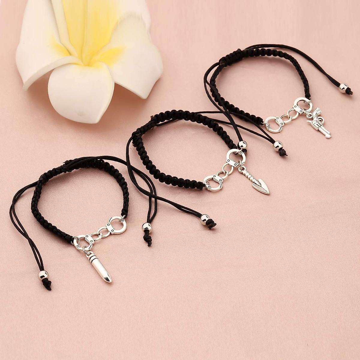 SEIRAA Partners in Crime Bracelets Handcuff Jewellery Group of Friends Gift Best Friends Bracelet Set Friendship Bracelets (Handcuff bracelet)