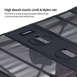 Naturehike FT07 Ultralight Camping Table, 1.6 LBS Portable Backpacking Table with Carry Bag & Cup Holder, Folding Mesh Camp Table for Camping Picnic Beach Fishing