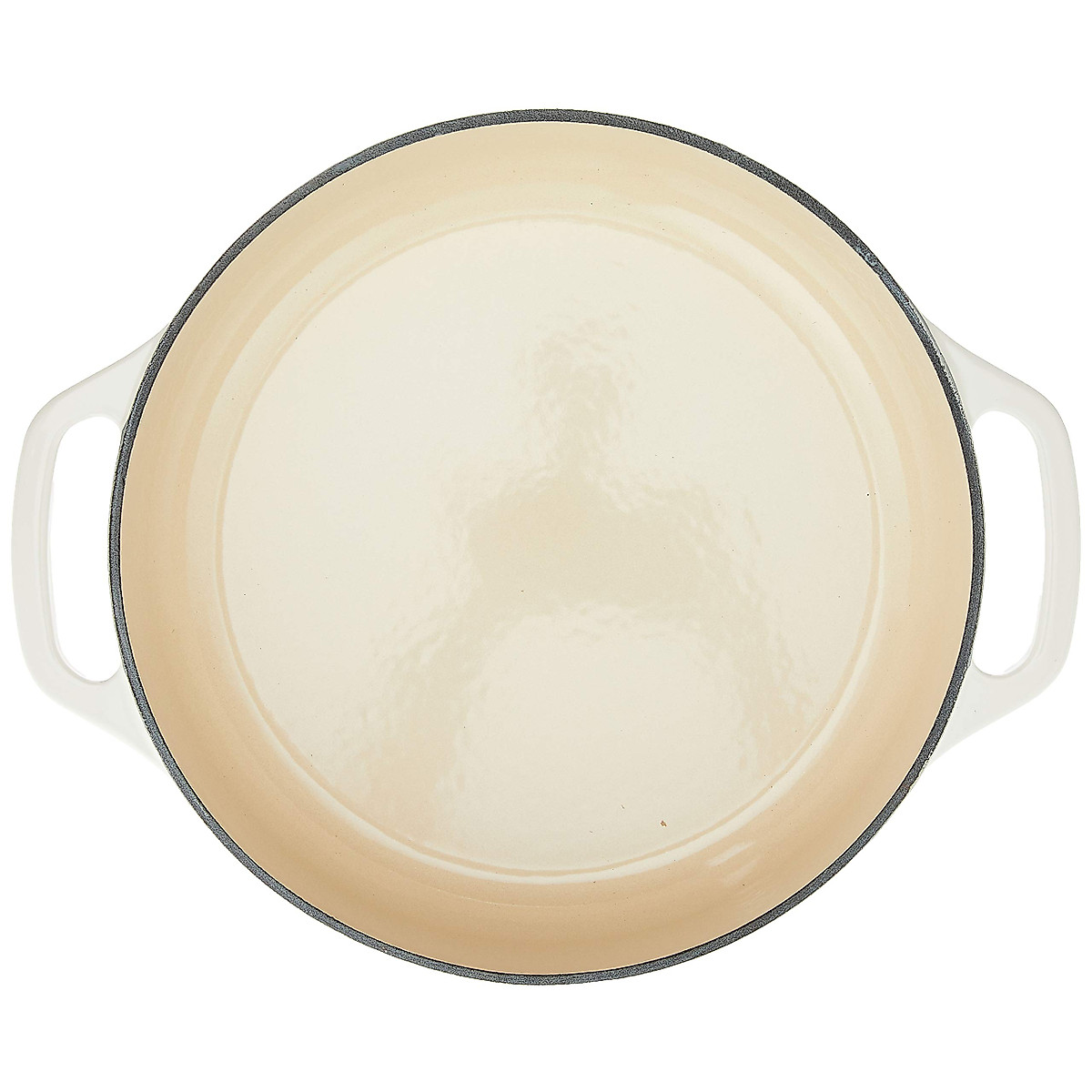 Lodge Enameled Cast Iron Casserole With Steel Knob and Loop Handles, 3.6 Quart, Oyster White & 6 Quart Enameled Cast Iron Dutch Oven. White Enamel Dutch Oven (Oyster White)