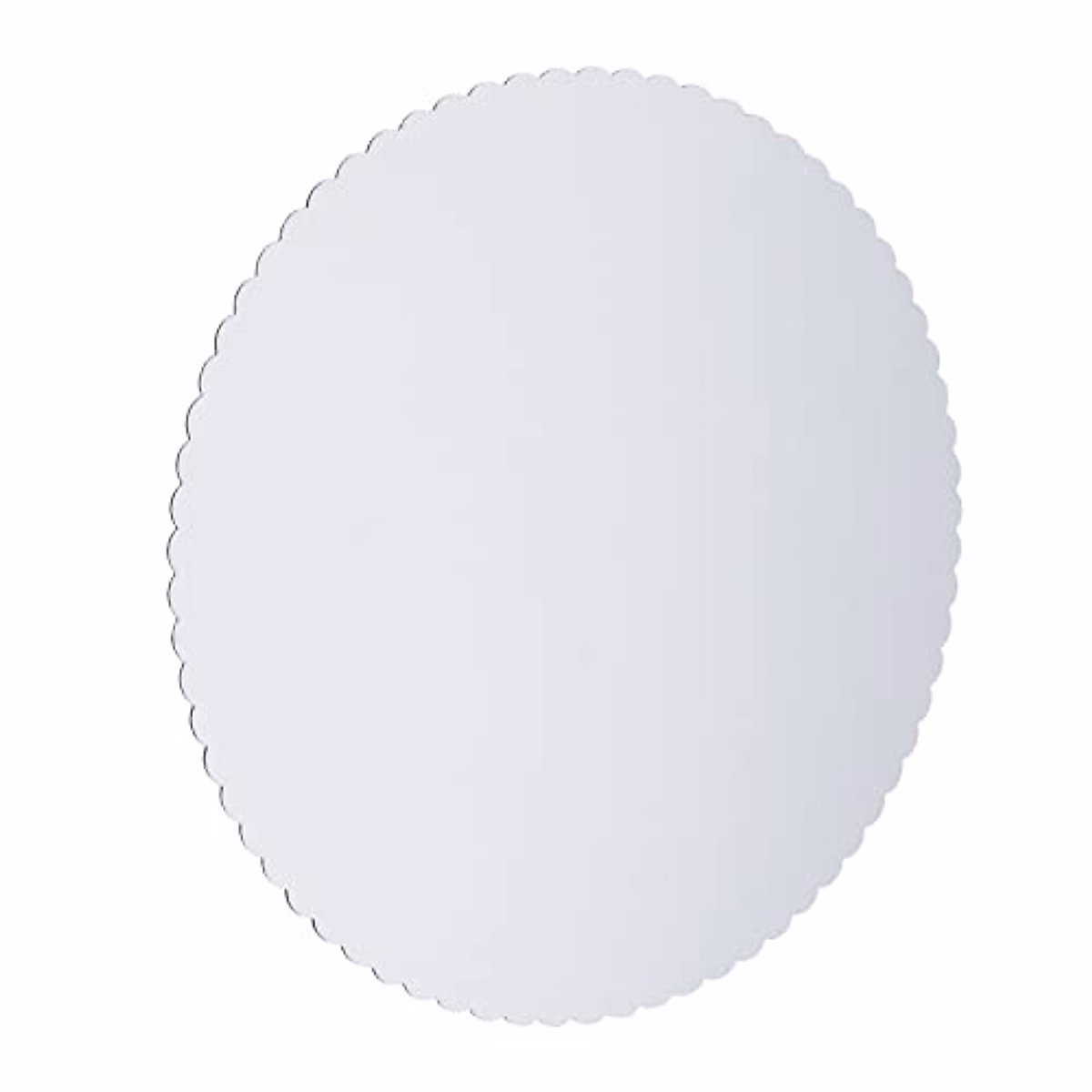 12-Pack Cake Boards 12 Inch, Elegant Round Scalloped Boards for Bakeries, Baking Desserts, Cake Decorating, Sturdy Cardboard Material, Disposable (Silver, 12x12x0.08 in)