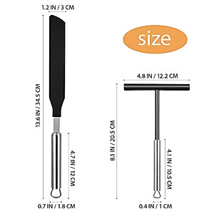 DOITOOL Crepe Spreader and Spatula Set - Stainless Steel Crepe Spreader Tool - Crepe Spatula Crepe Maker Accessories for Crepe Pan, Injera Maker, Pancake Maker
